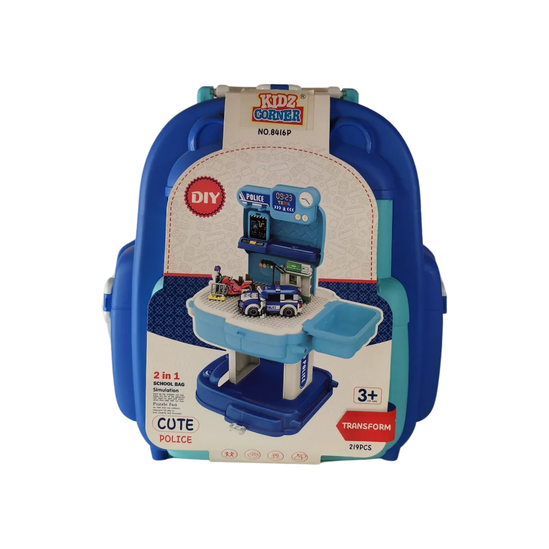 2-in-1 Police Playhouse Backpack – Baytak 3ena