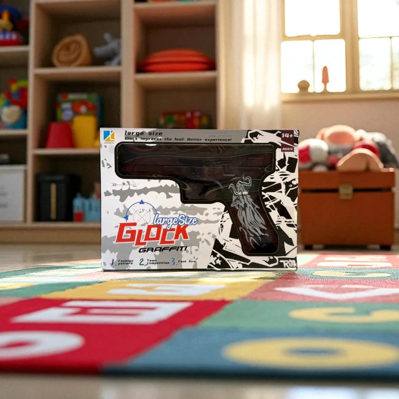 Large Size Glock Gun Toy Graffiti - Black – Baytak 3ena