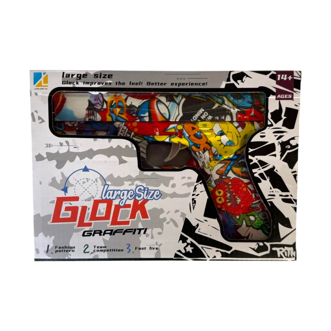 Large Size Glock Gun Toy Graffiti - Sponge Pop Theme – Baytak 3ena