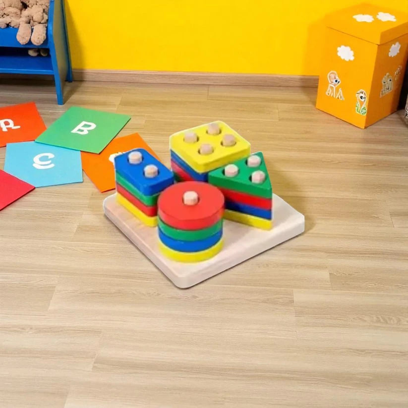 Shapes Sorter Wooden Toy – Baytak 3ena