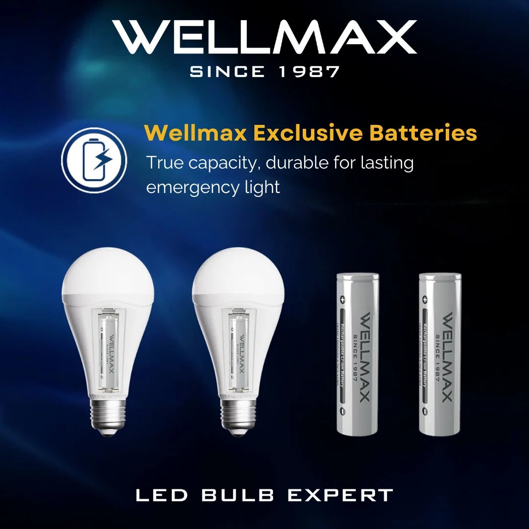 Wellmax LED Emergency Bulb – Baytak 3ena